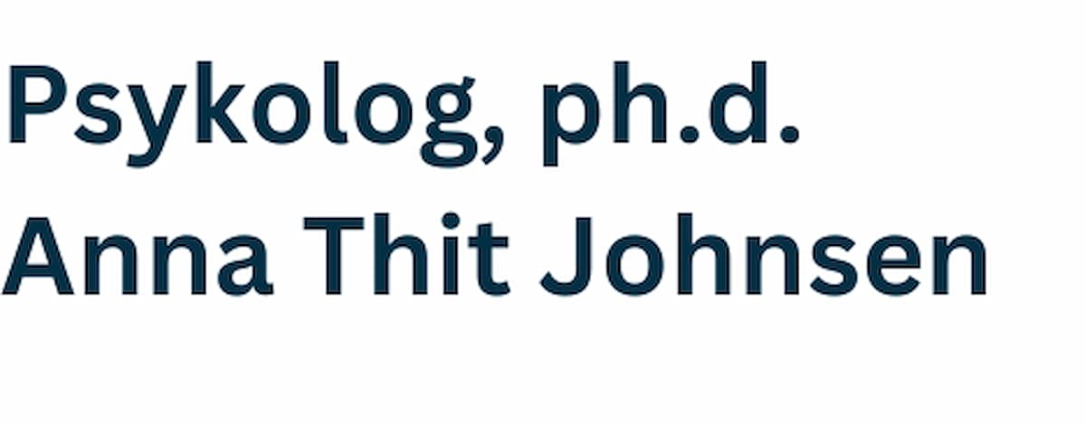 Psykologsamtaler og terapi - Anna Thit Johnsen